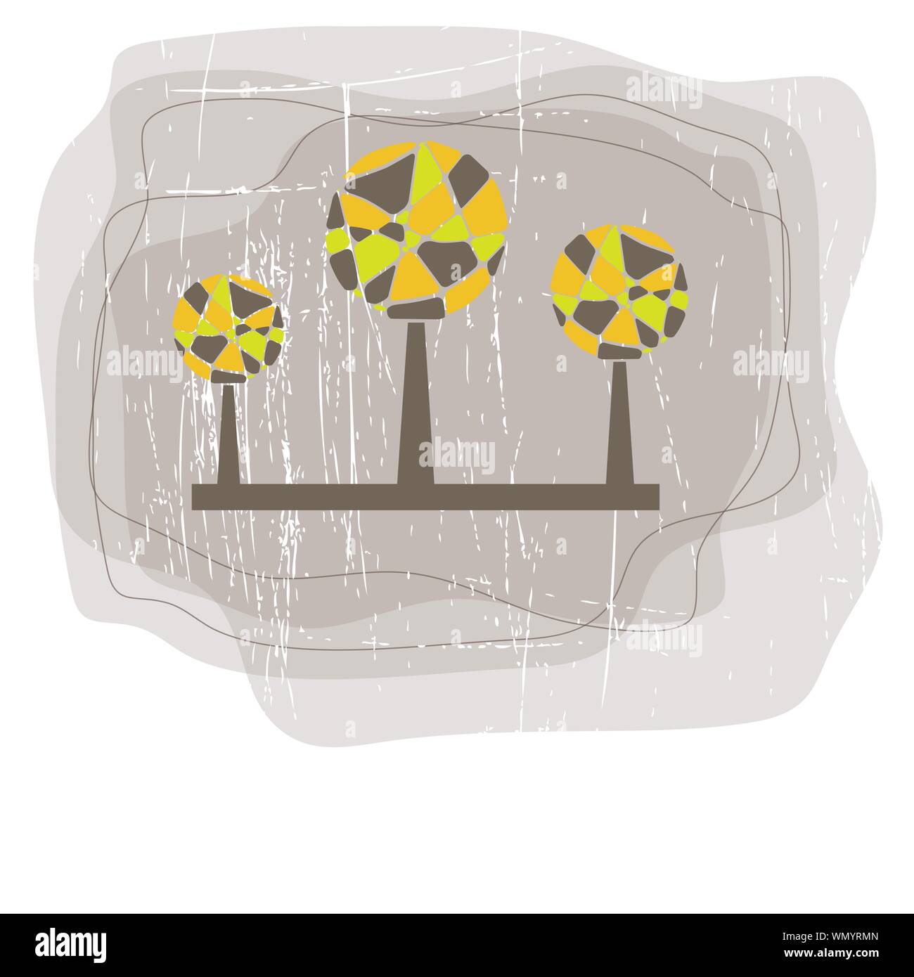 Retro tree. vector illustration Stock Vector Image & Art - Alamy