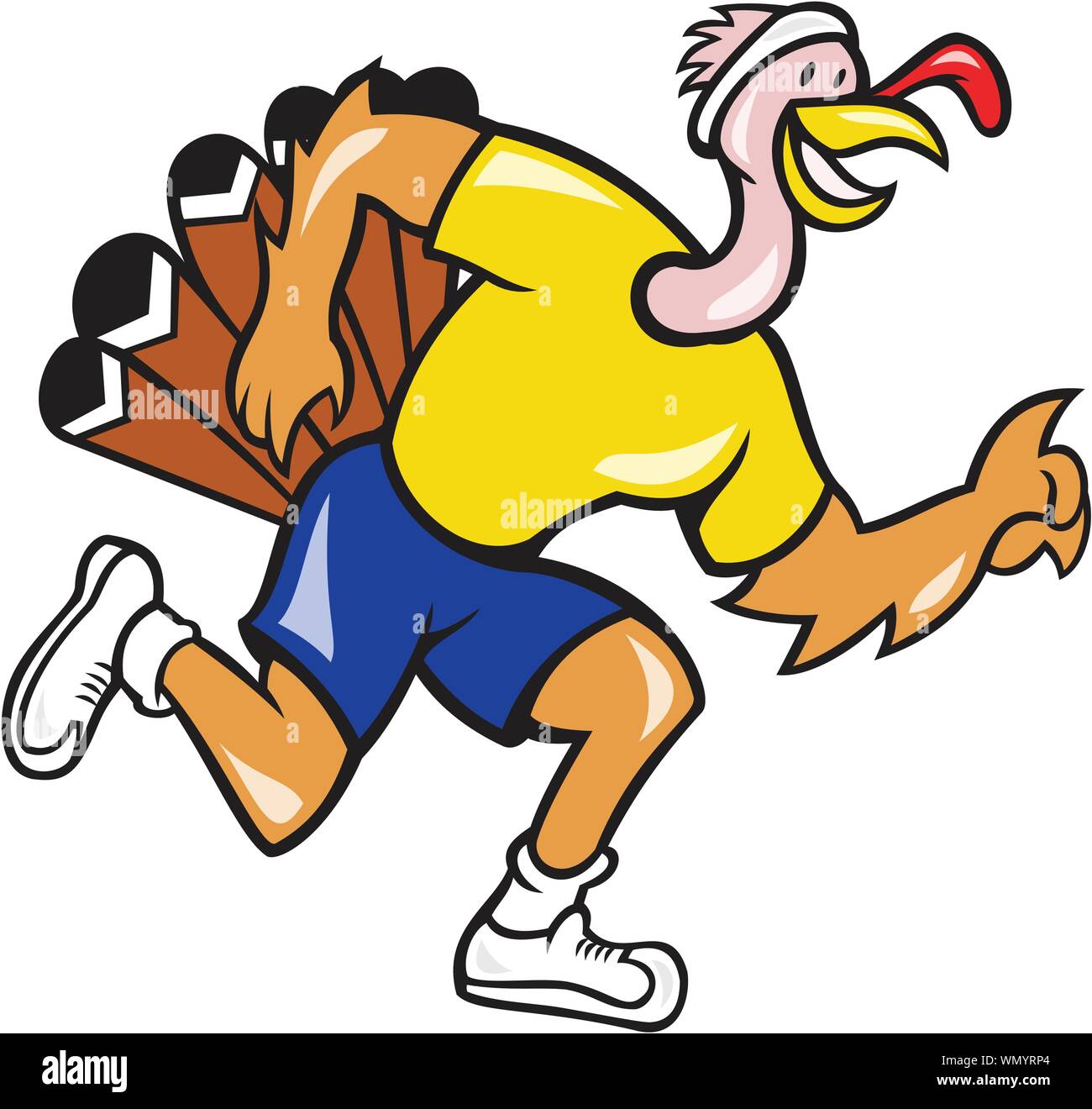 Turkey Run Runner Side Cartoon Stock Vector Image & Art - Alamy