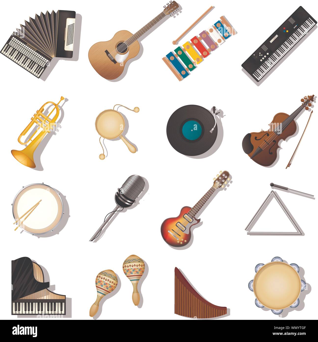Musical instuments Stock Vector Images - Alamy