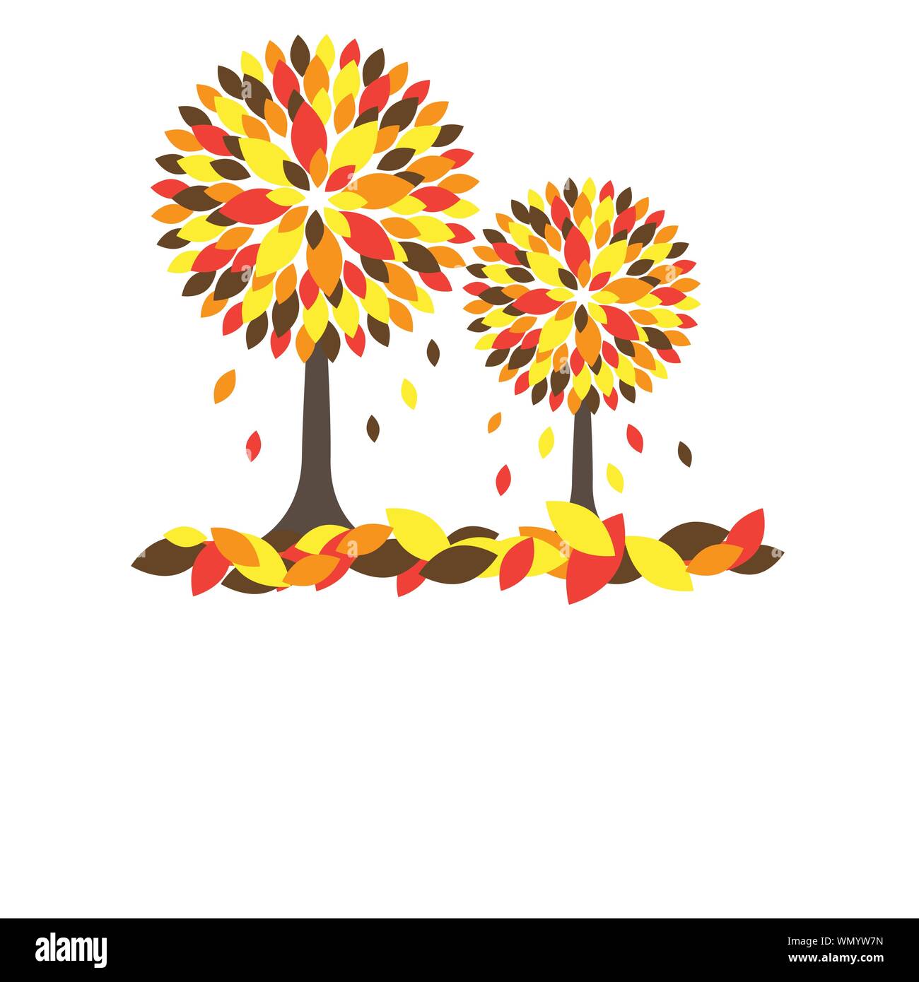 Colorful Autumn tree. Vector illustration Stock Vector Image & Art - Alamy
