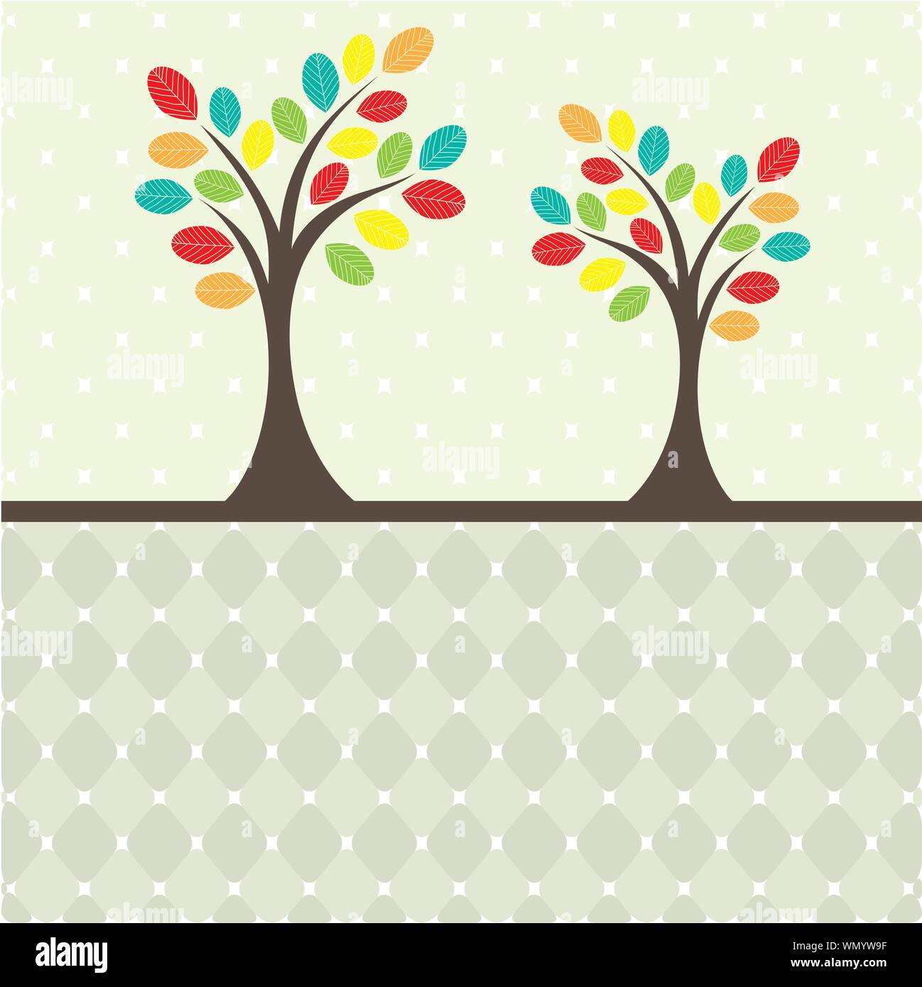 Retro tree. vector illustration Stock Vector Image & Art - Alamy
