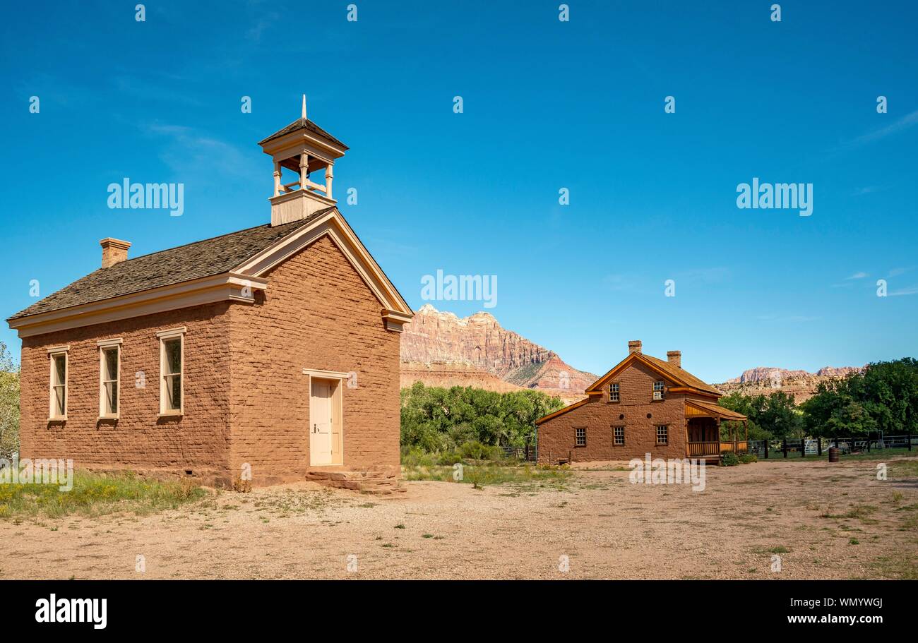 Church and school, Alonzo H. Russel House, Ghost Town, Grafton near ...