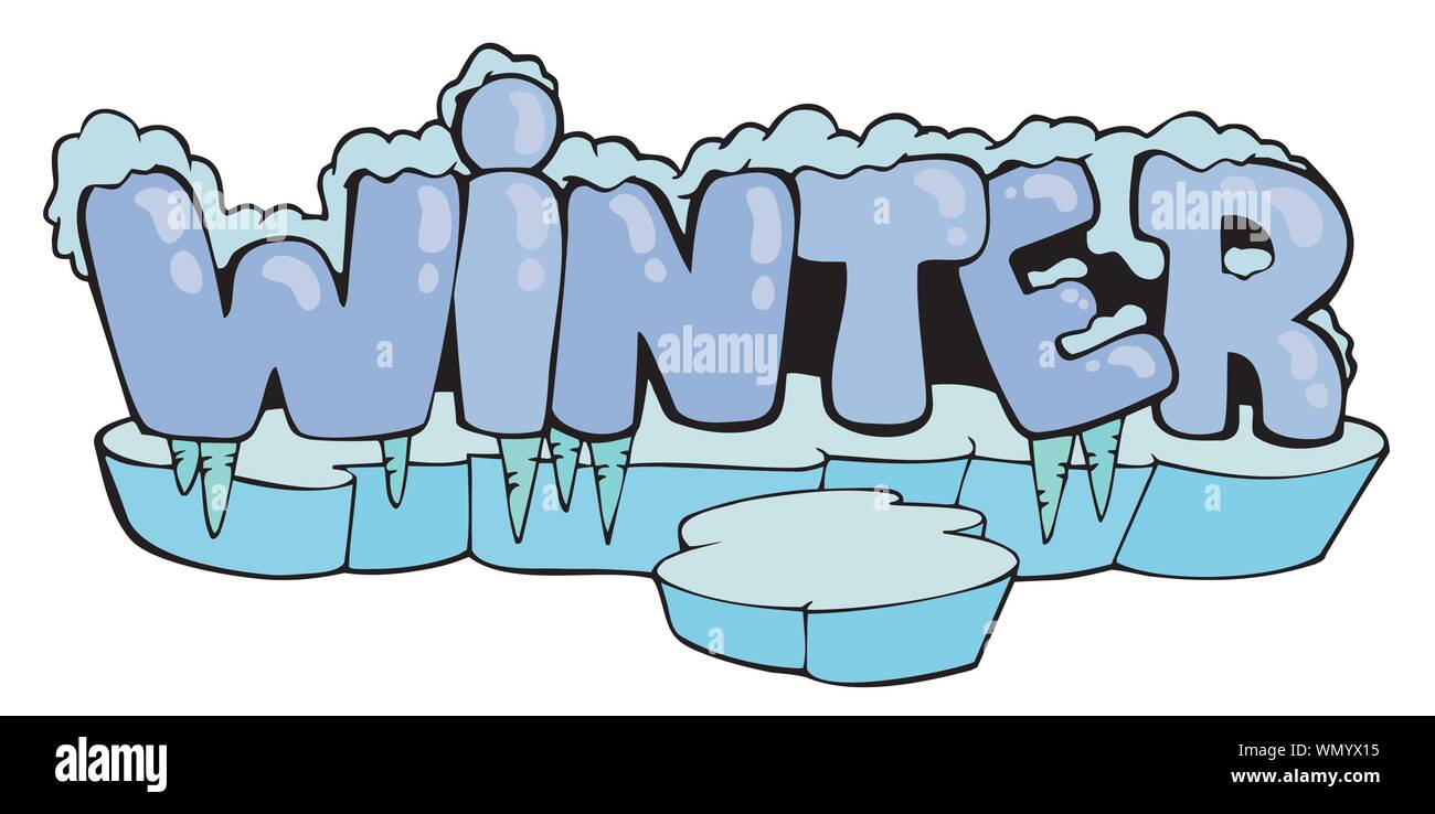 Cartoon winter sign Stock Vector Image & Art - Alamy
