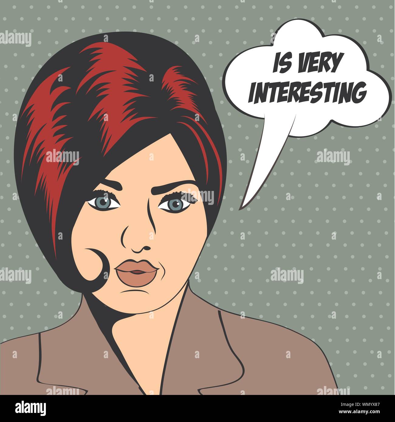 cute retro woman in comics style Stock Vector Image & Art - Alamy