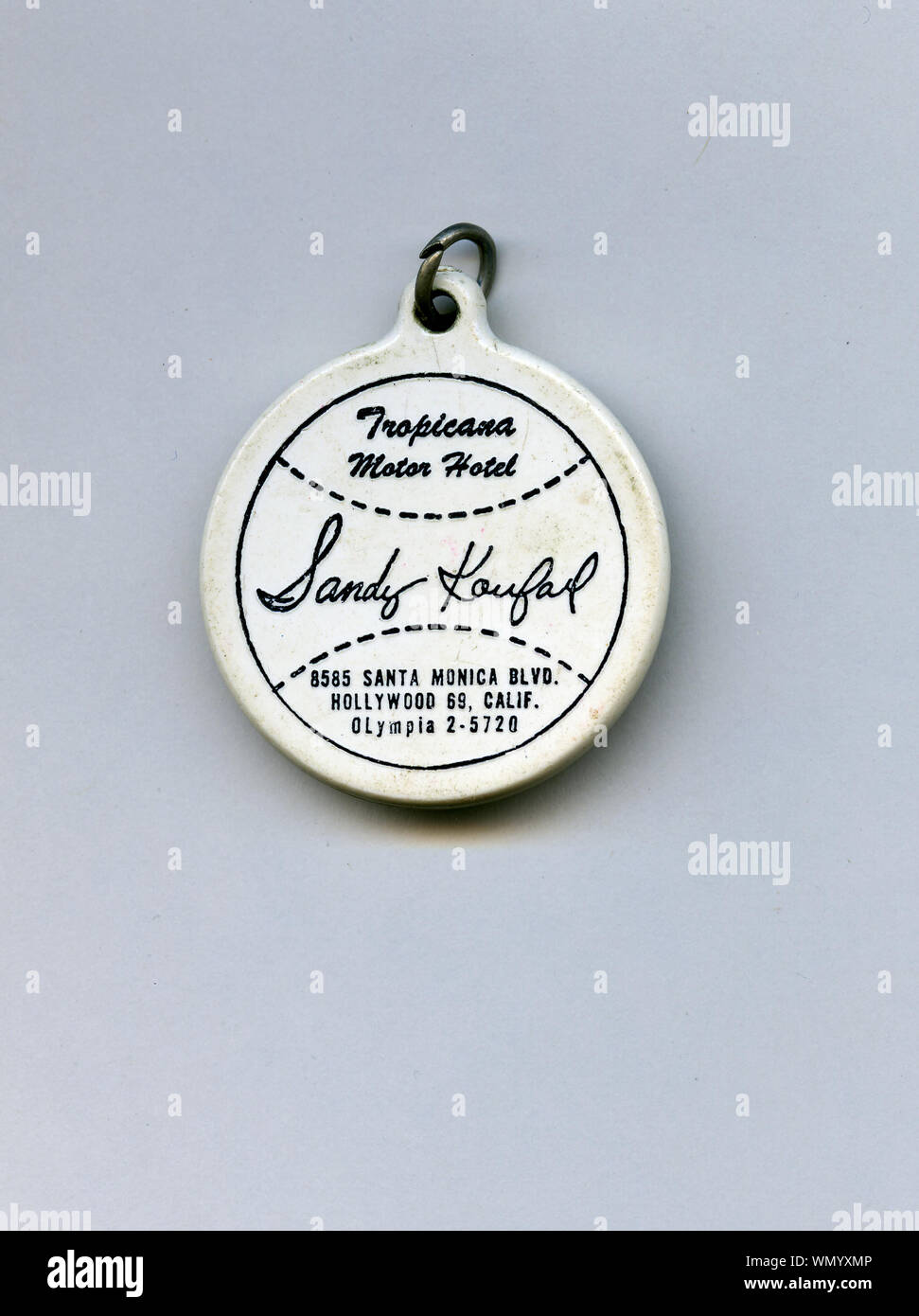 Vintage key chain trinket from room key at legendary 1960s era Los ...