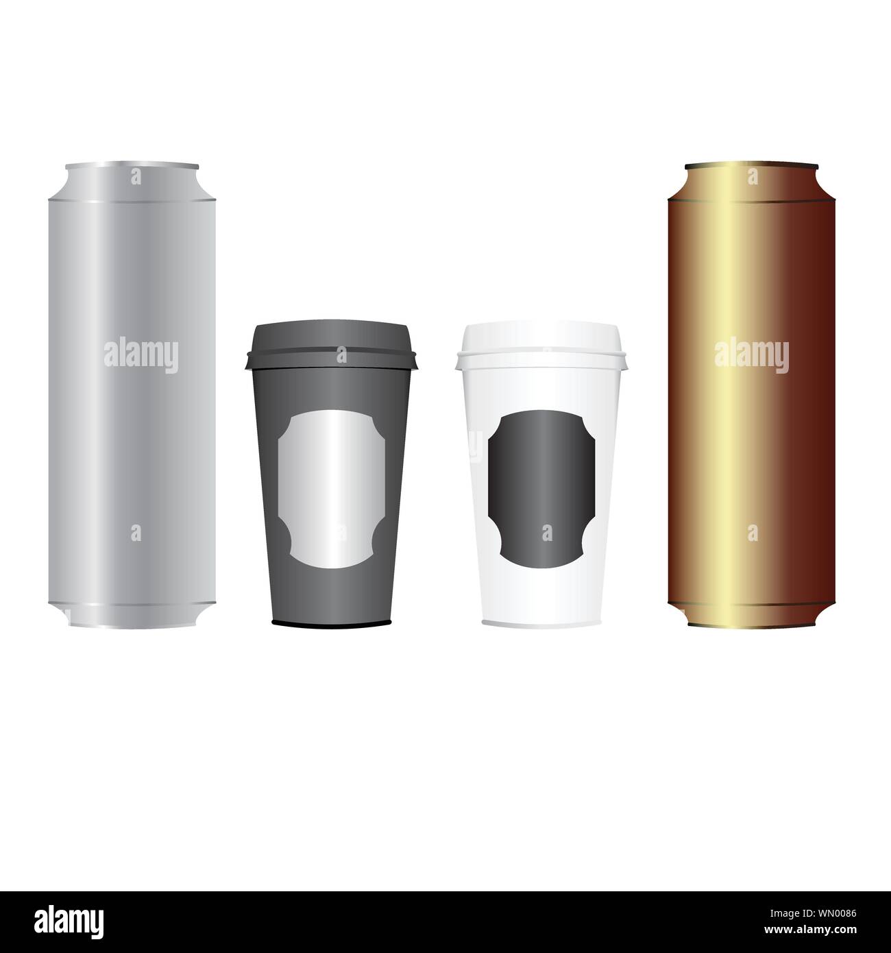 Coffee cans Stock Vector Images - Alamy