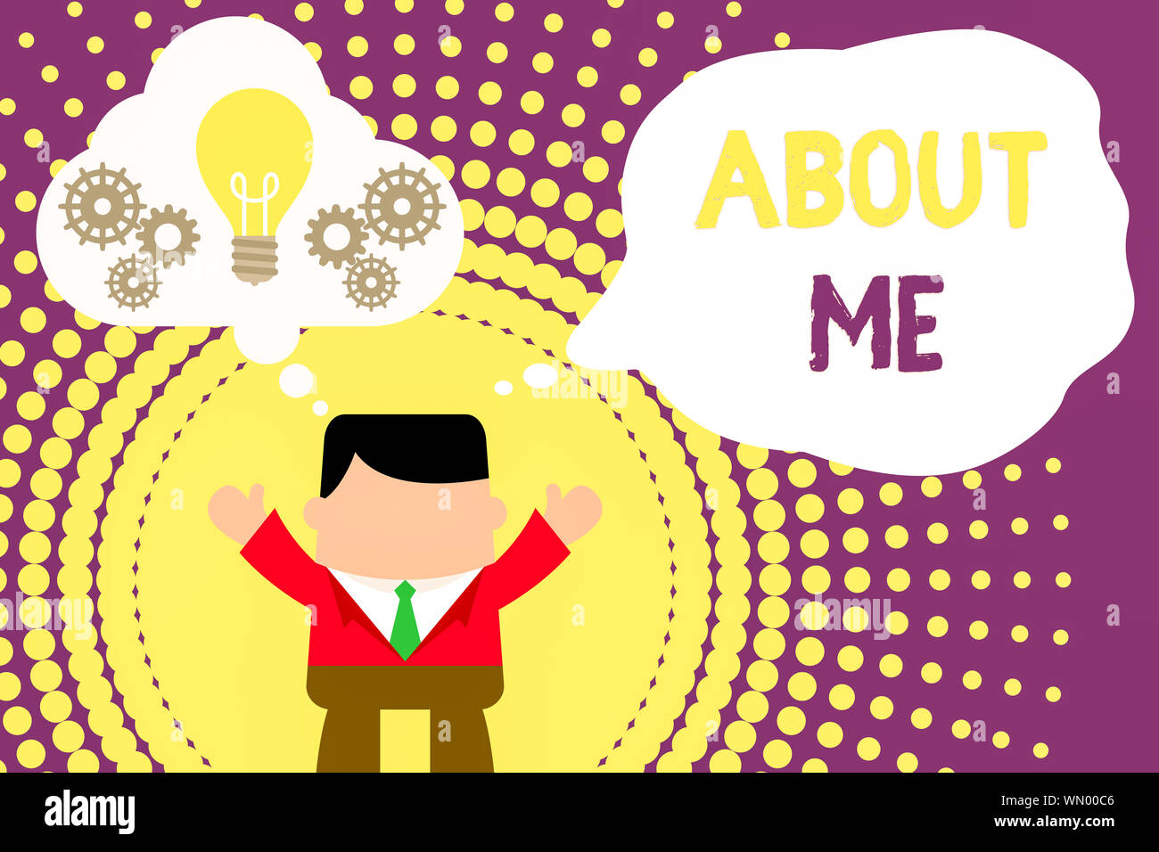 Conceptual hand writing showing About Me. Concept meaning telling ...