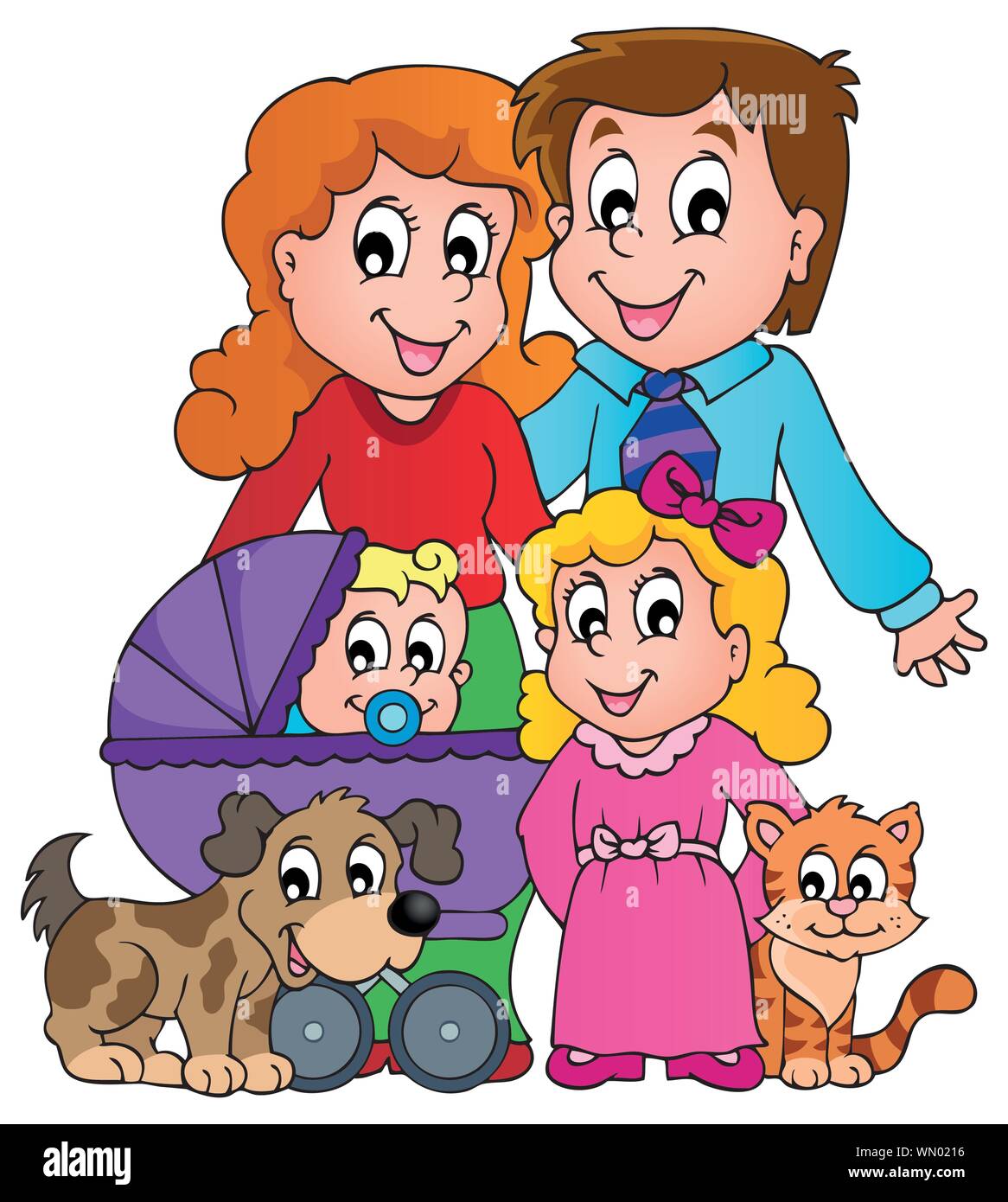 Family theme image 3 Stock Vector Image & Art - Alamy