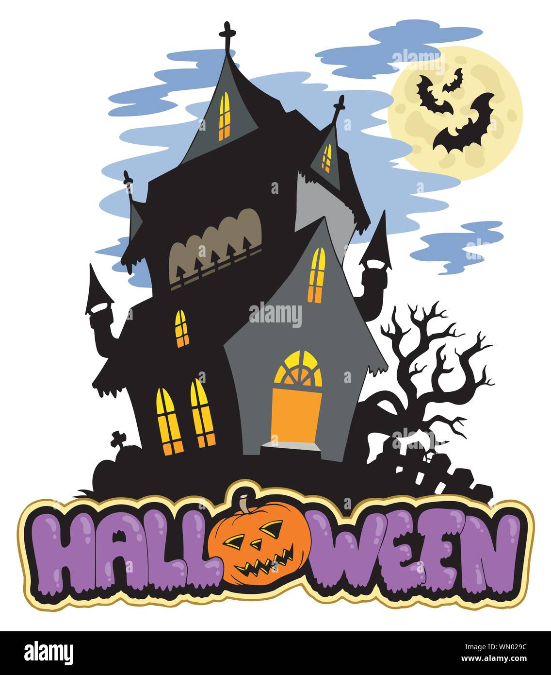 Haunted mansion sign Stock Vector Images - Alamy