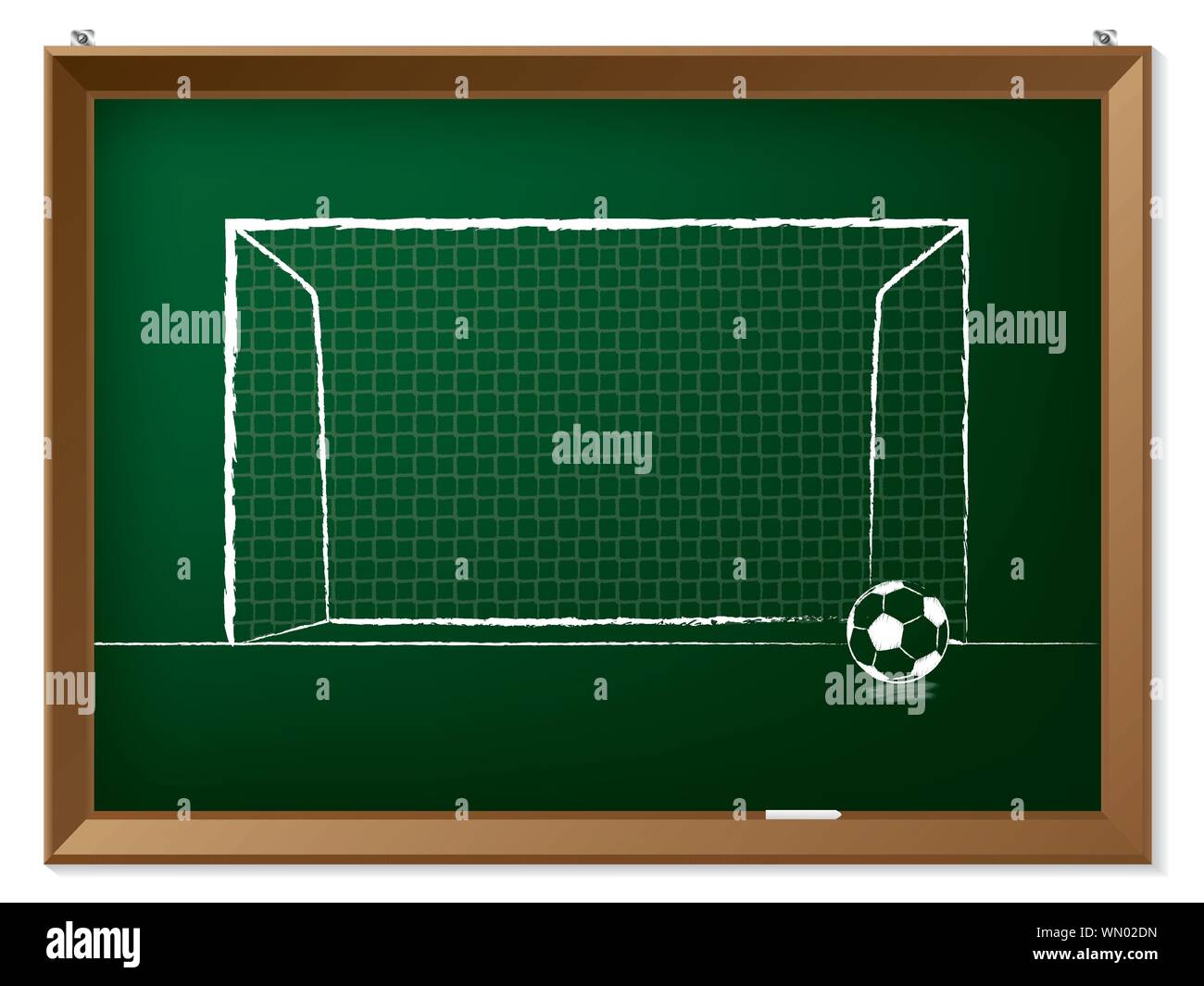 Soccer ball with gate on chalkboard Stock Vector Image & Art - Alamy