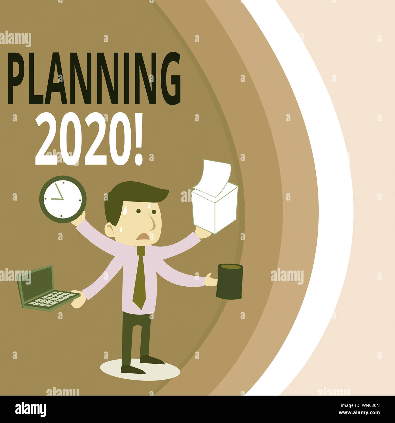 Writing note showing Planning 2020. Business concept for process of ...