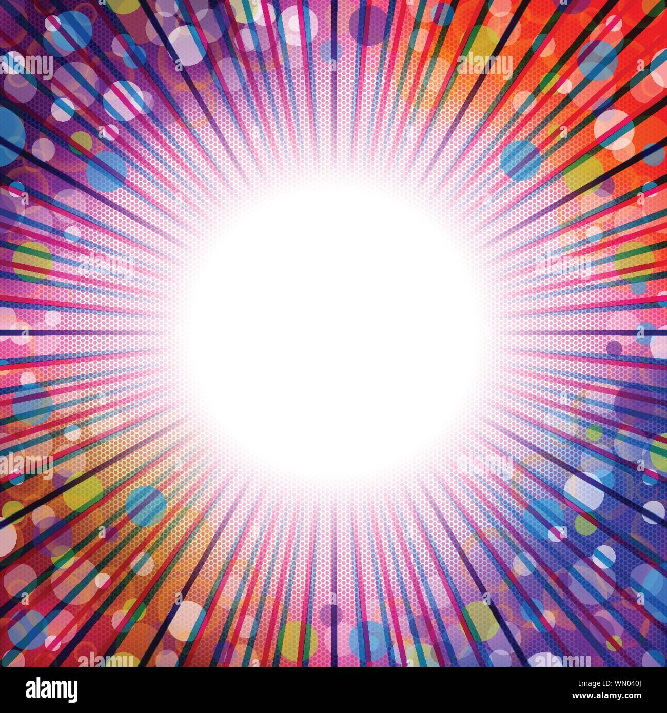 Bursting background design with dots and stripes Stock Vector Image ...