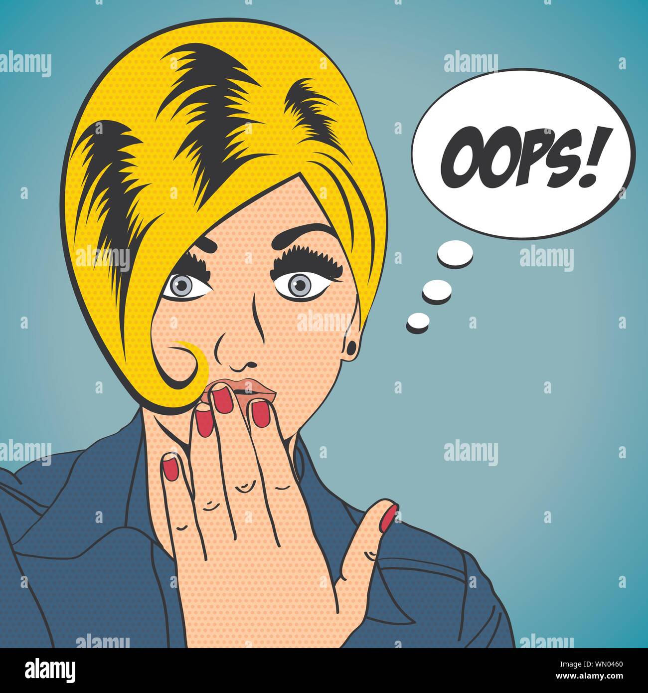 cute retro woman in comics style Stock Vector Image & Art - Alamy