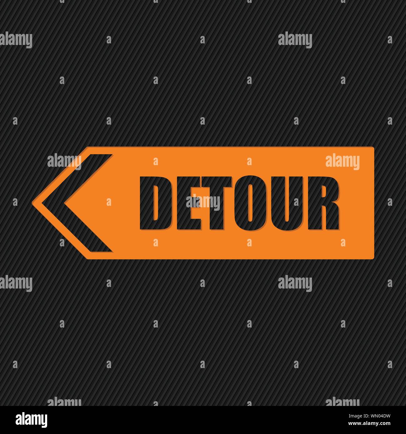 Traffic detour sign on Stock Vector Images - Alamy