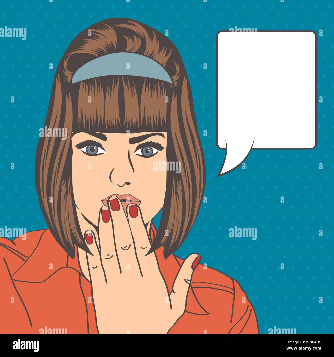 cute retro woman in comics style Stock Vector Image & Art - Alamy