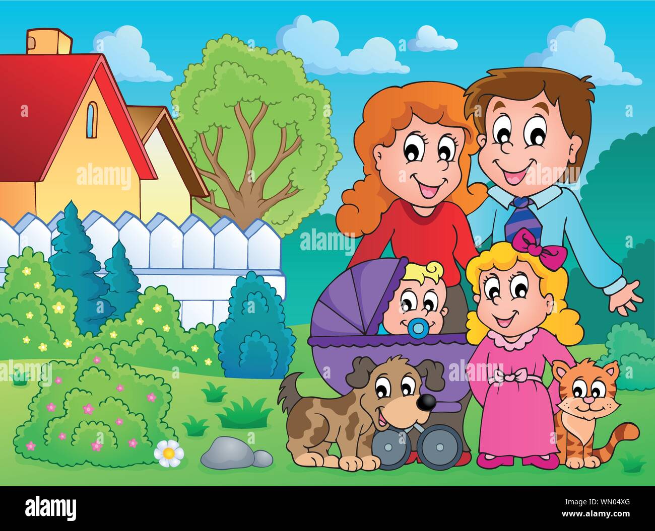Family theme image 4 Stock Vector Image & Art - Alamy