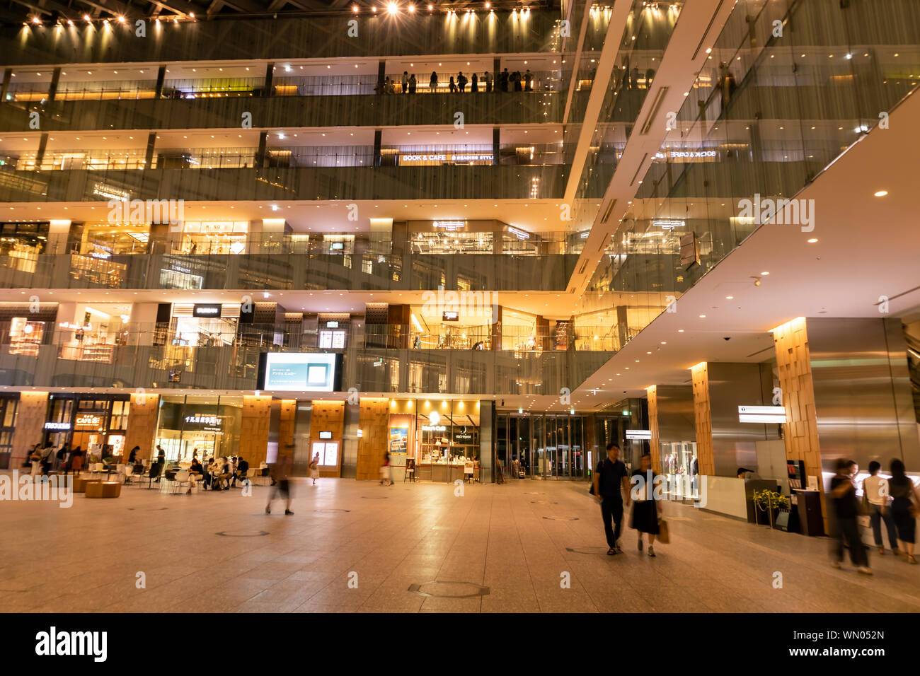 MARUNOUCHI, TOKYO - September 1, 2019 : View inside the iconic KITTE ...