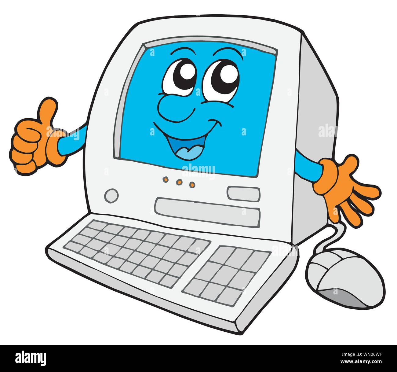 Cute small computer Stock Vector Image & Art - Alamy