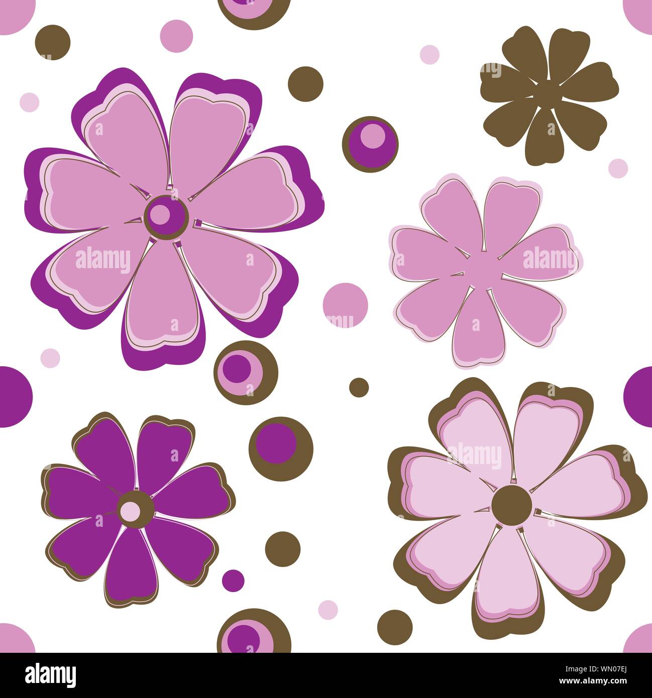 Background with color flowers. Vector Illustration Stock Vector Image ...
