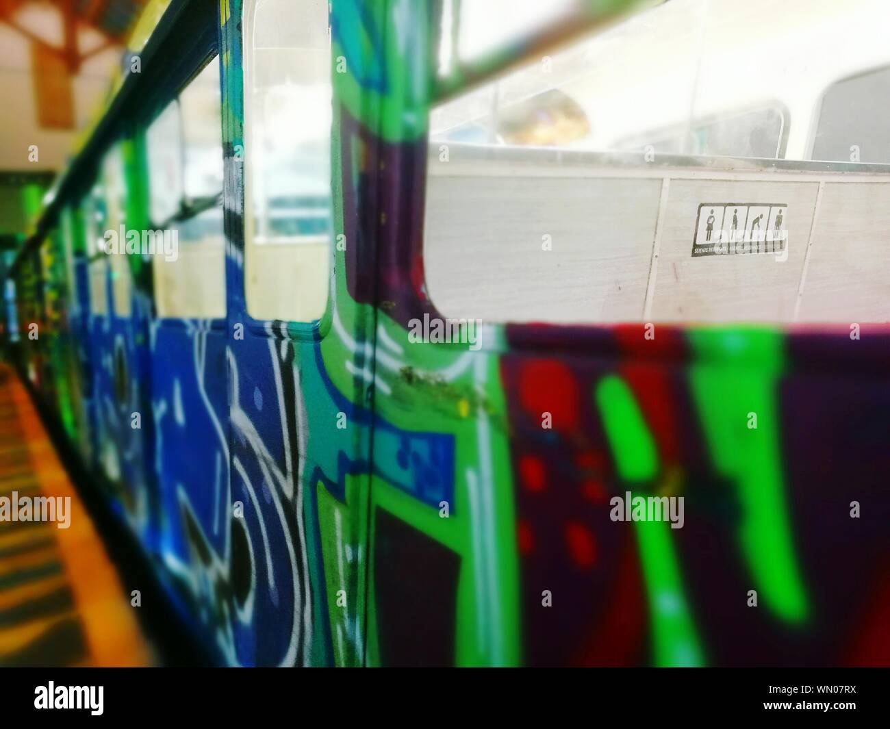 Multi colored bus hi-res stock photography and images - Alamy