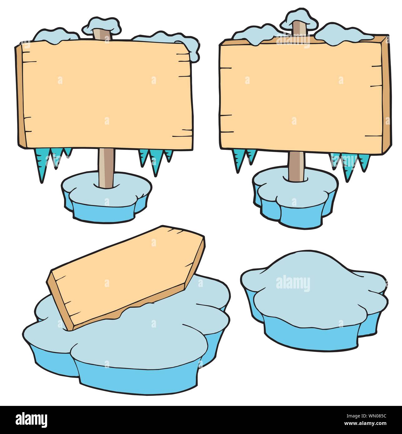 Wooden arrow signs boards Stock Vector Images - Alamy