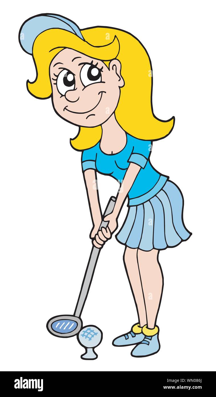 Golf girl vector illustration Stock Vector Image & Art - Alamy