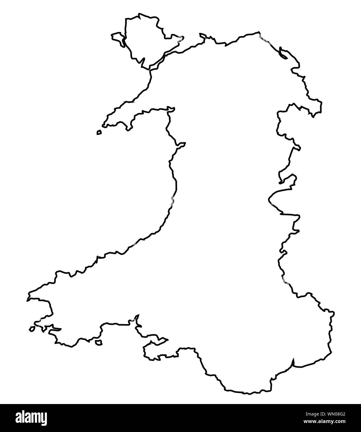 Outline map of britain Black and White Stock Photos & Images - Alamy