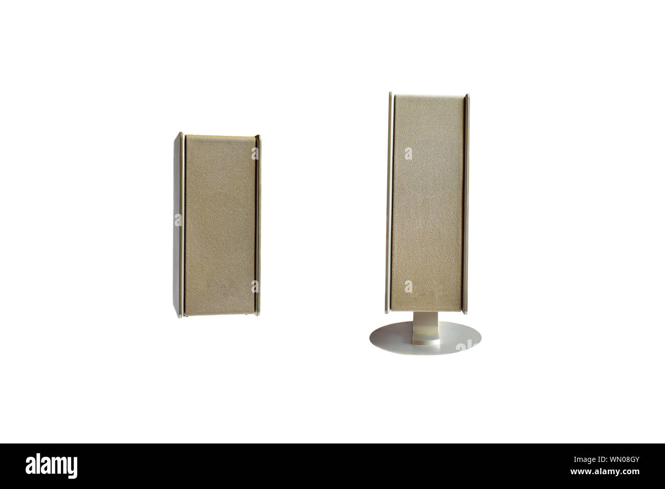 Set of grey sound audio speaker isolated on white background Stock ...