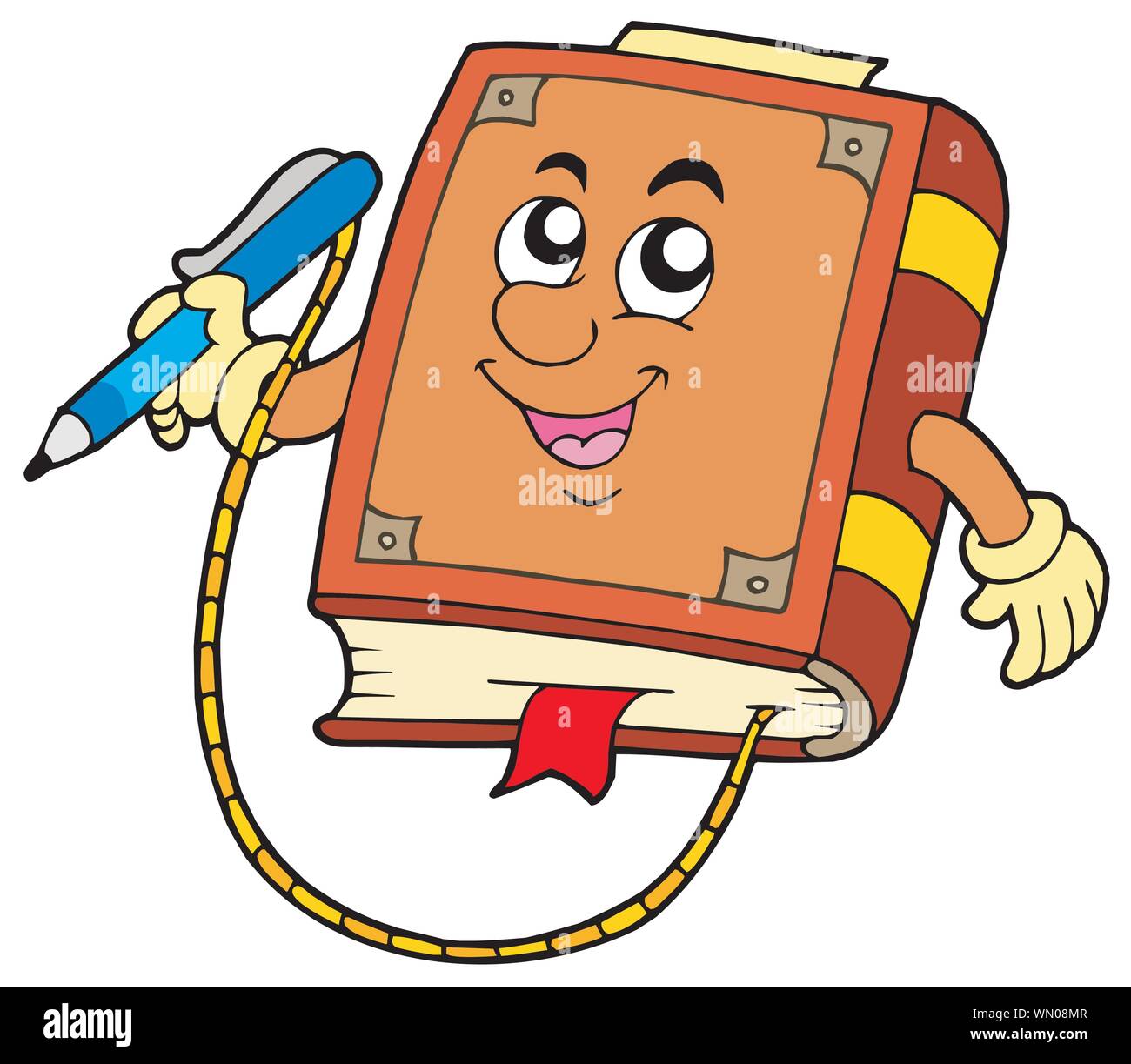 Visitors book with pen on string Stock Vector Image & Art - Alamy