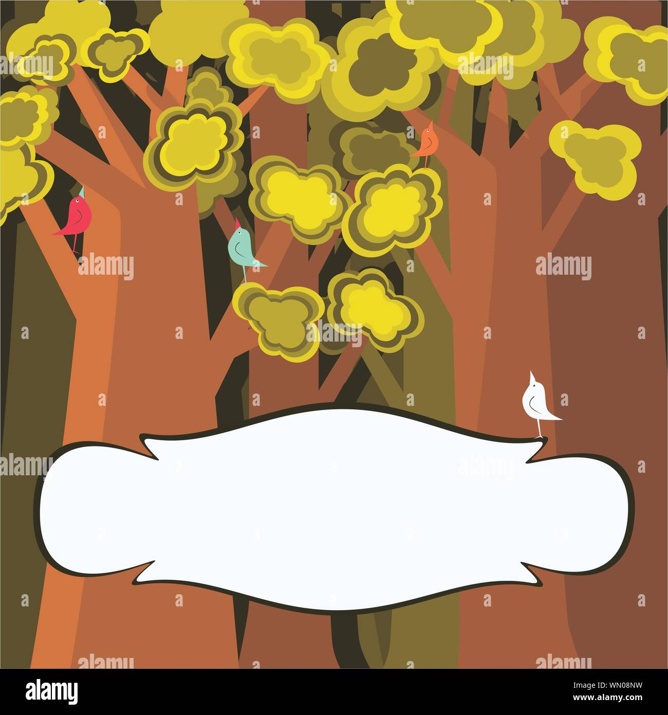 Deep green forest scenery Stock Vector Images - Alamy