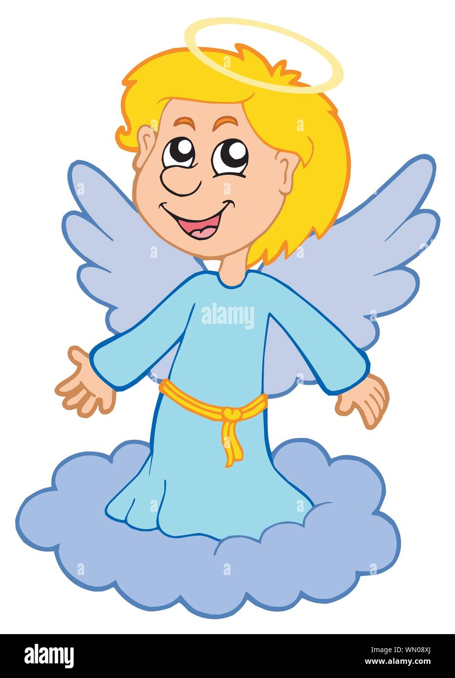Boy angel on cloud Stock Vector Image & Art - Alamy
