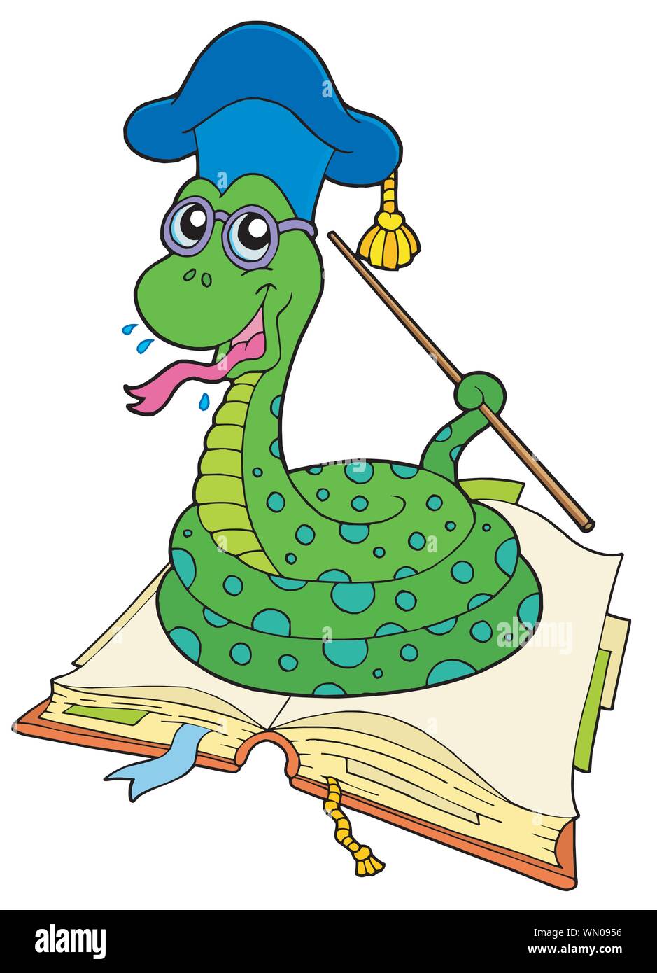 Book and snake Cut Out Stock Images & Pictures - Alamy