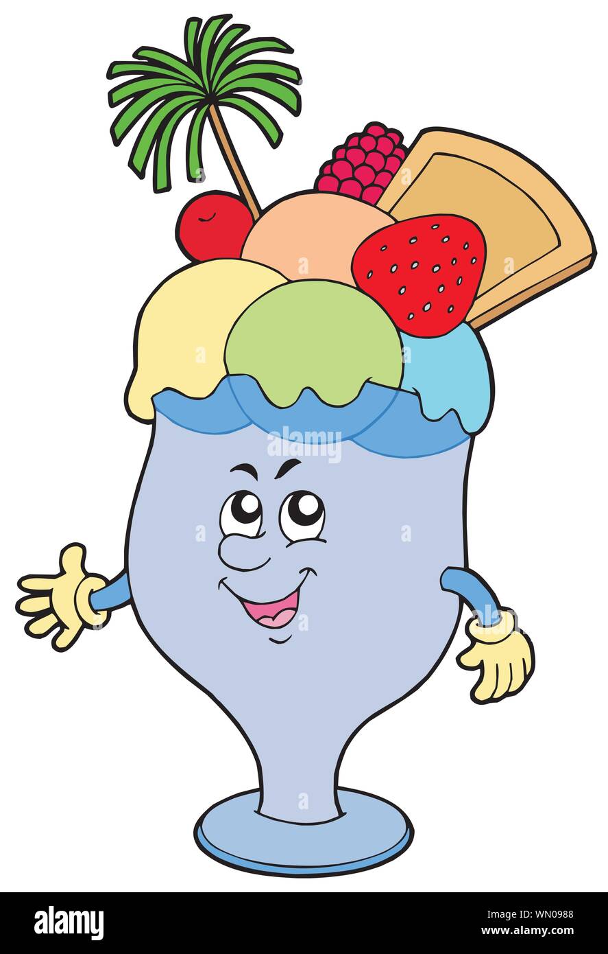 Cartoon ice cream cup Stock Vector Image & Art - Alamy