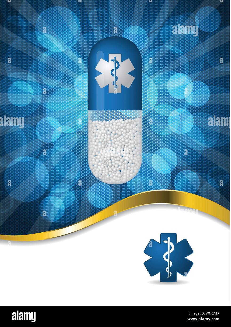 Medical background design with gold wave Stock Vector Image & Art - Alamy