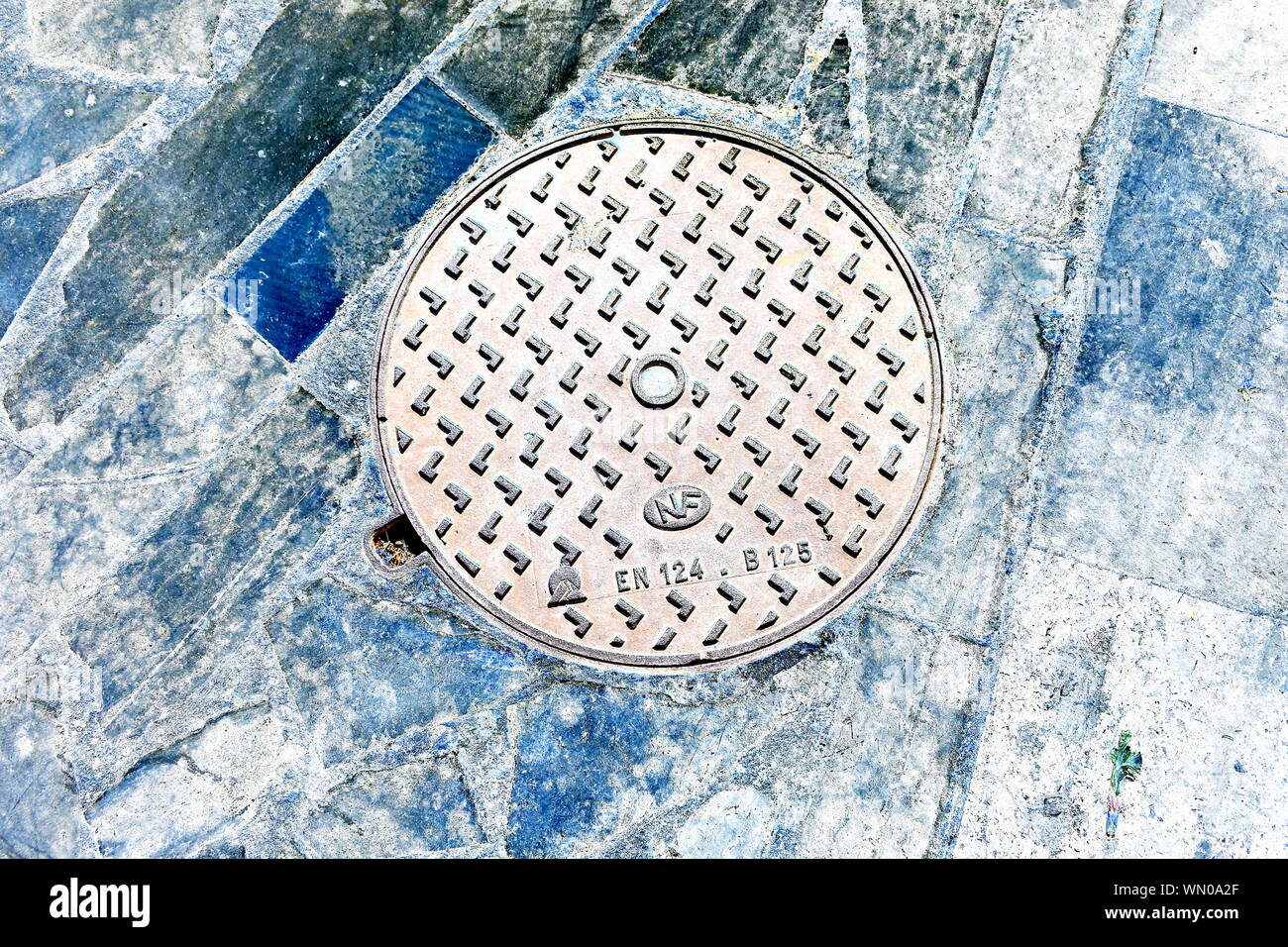 manhole, colorful, many photos, many colors, abstract background Stock ...