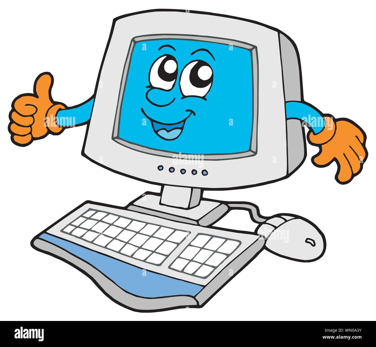 Happy computers Stock Vector Images - Alamy