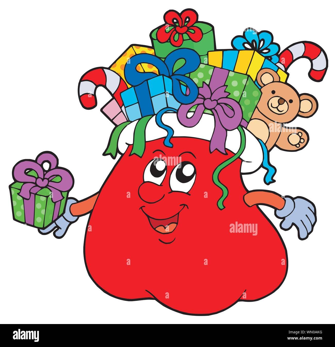 Santas bag with gifts isolated Stock Vector Image & Art - Alamy
