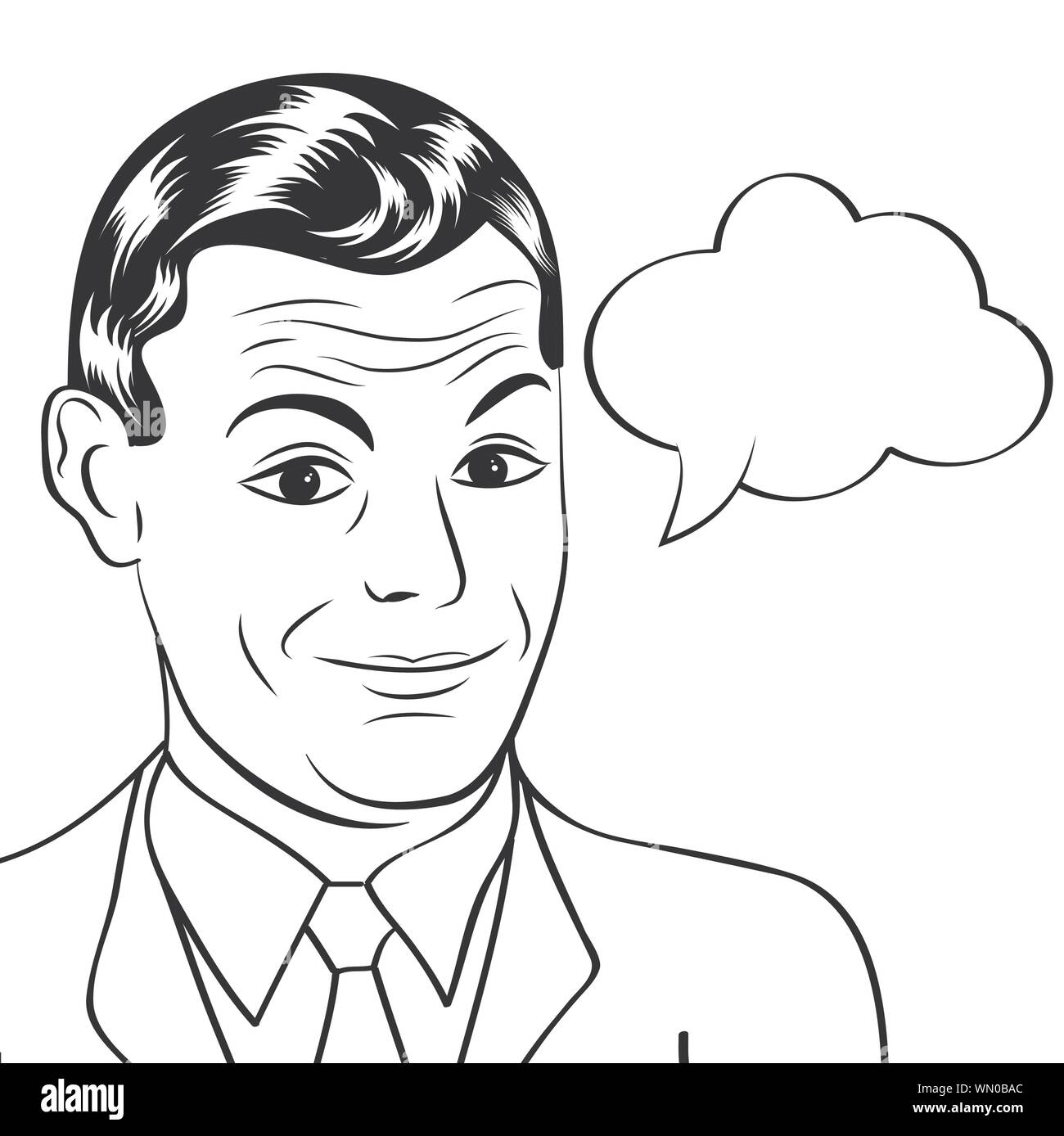 smiling businessman, pop art style illustration Stock Vector Image ...