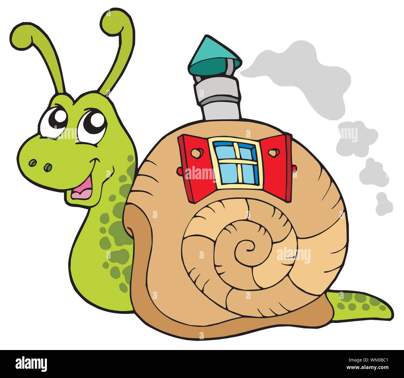 Snail with shell house Stock Vector Image & Art - Alamy