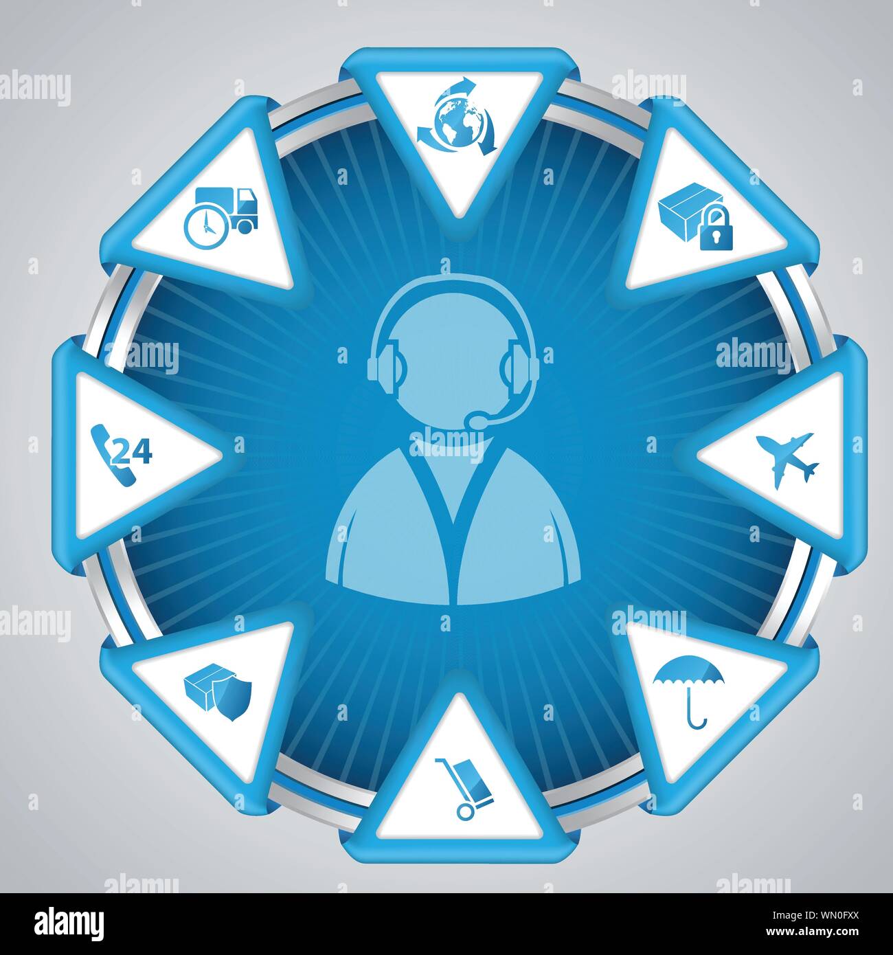 Infographic design with call center symbol Stock Vector Image & Art - Alamy