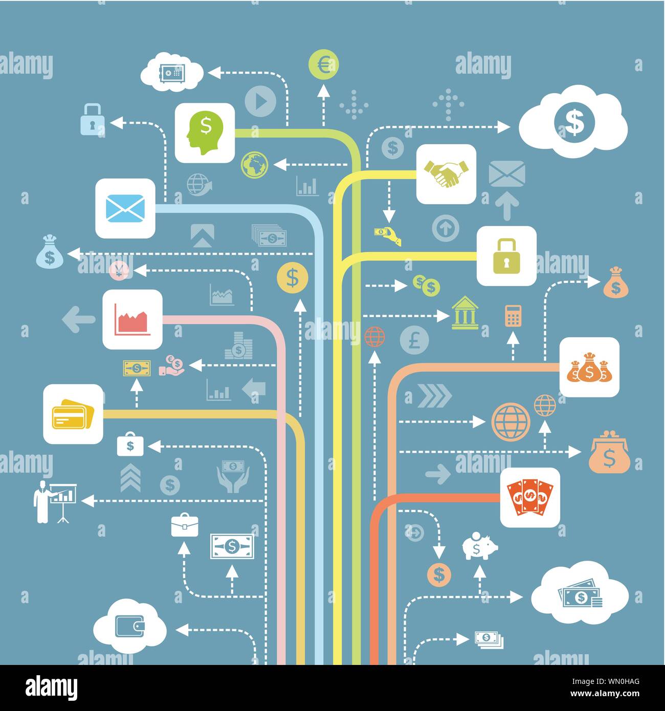 Line drawing computer dollar symbol Stock Vector Images - Alamy