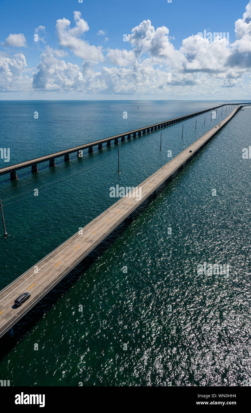 Aerial view seven mile bridge hi-res stock photography and images - Alamy