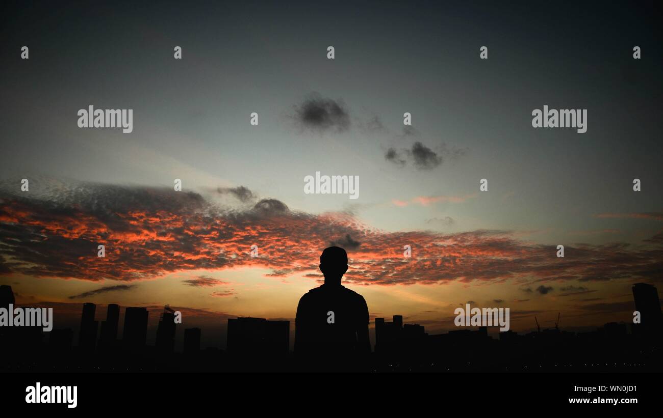 Person overlooking cityscape hi-res stock photography and images - Alamy
