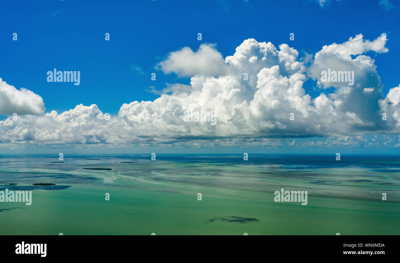 Clouds over seascape in Florida Keys, USA Stock Photo - Alamy