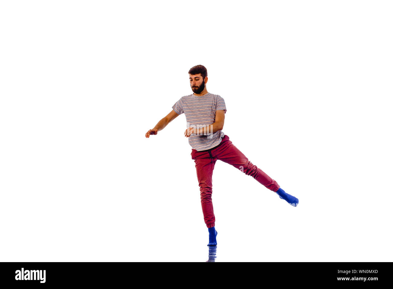 Male dancer in ballet studio Cut Out Stock Images & Pictures - Alamy