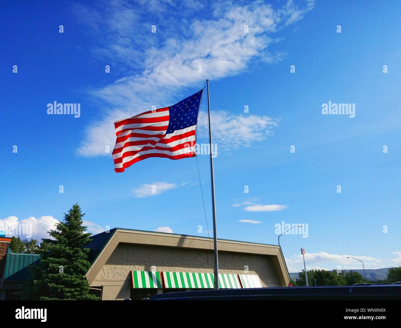 American Flag Fluttering High Resolution Stock Photography and Images ...