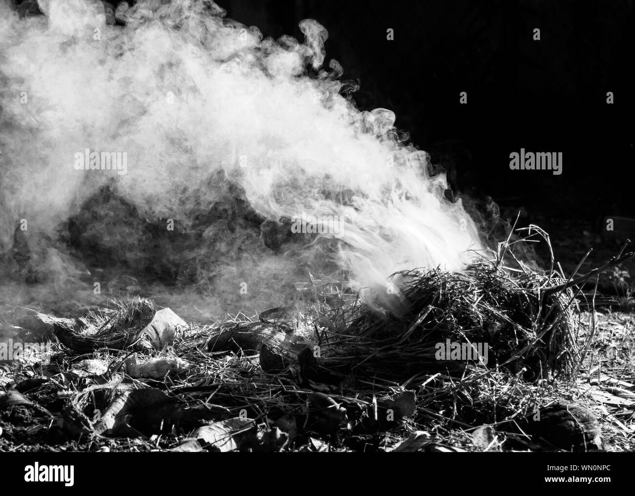 Hay burning Black and White Stock Photos & Images - Alamy