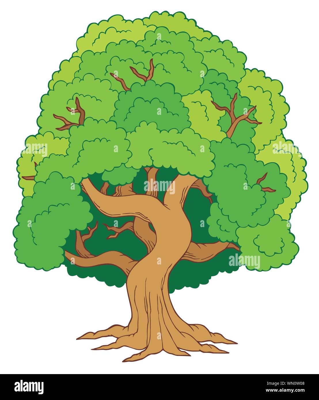 One large green leaf Stock Vector Images - Alamy