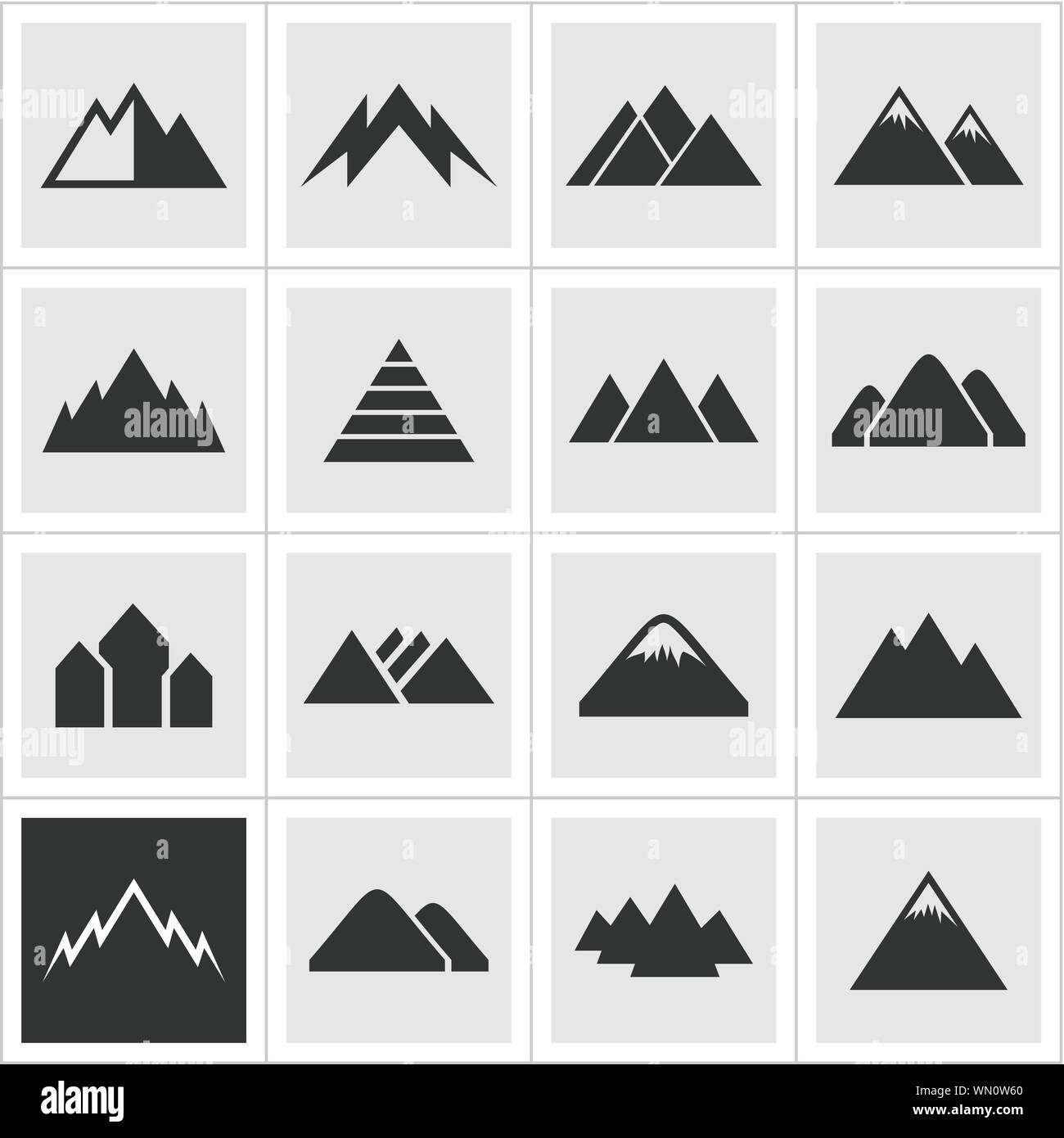 Icon of mountains2 Stock Vector Image & Art - Alamy