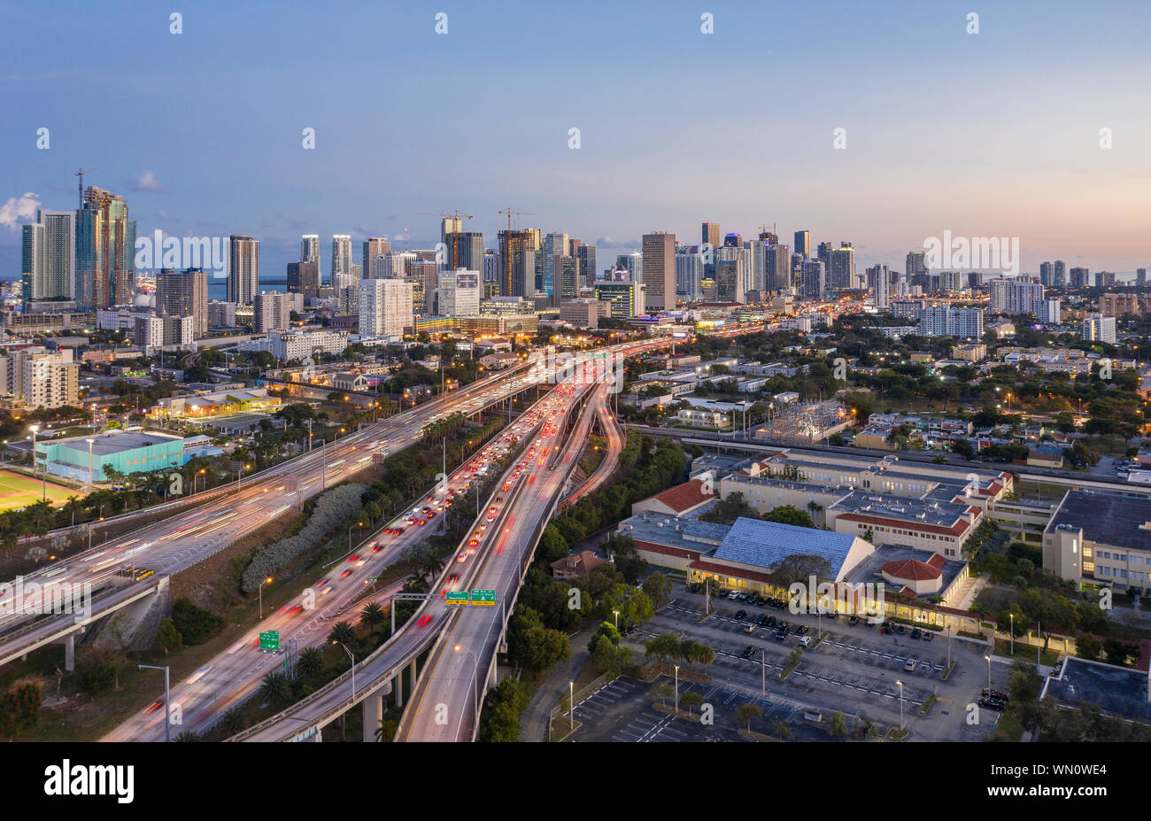 Highway in miami aerial hi-res stock photography and images - Alamy